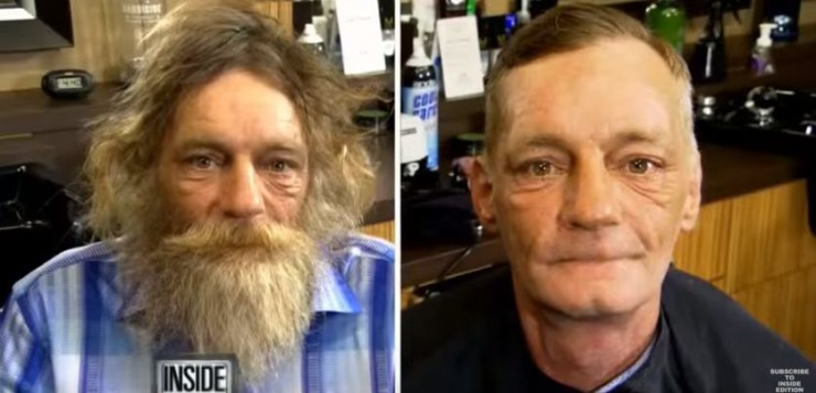 Mendigo faz a barba pela primeira vez em 40 anos para levantar fundos ...